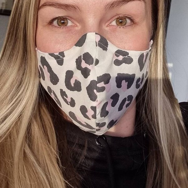 Australian Reusable Cloth Face Masks. Comfortable Ear Loops. 3-layers W ...