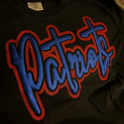 Puff Vinyl Sweatshirt CUSTOMIZABLE Sports School Spirit Gift Trendy ...