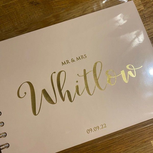 Personalised Script Guest Book, Wedding Guest Book, Custom Guest Book ...