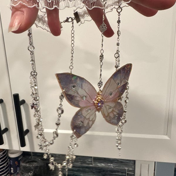 Sparkling Blue Butterfly Leg Chain, Creative Elastic Leg Chain ...