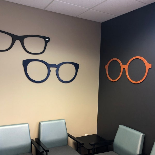 Eyeglasses Wall Decor Cats Eye Glasses Wayfarer Optometry Wall Art ...