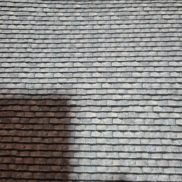 English Flat Roof Tiles - Dollhouse Miniature External Paper-all Scales ...