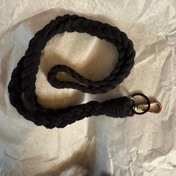 CUSTOM! Macrame Lanyard , Braided Lanyard for ID and Keys ,macrame ...