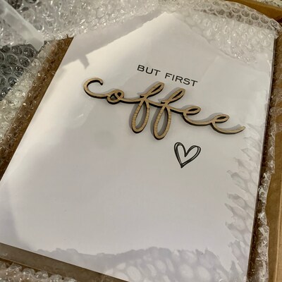 A4 but First Coffee Print, Typography Print, Home Print, Wooden Print ...