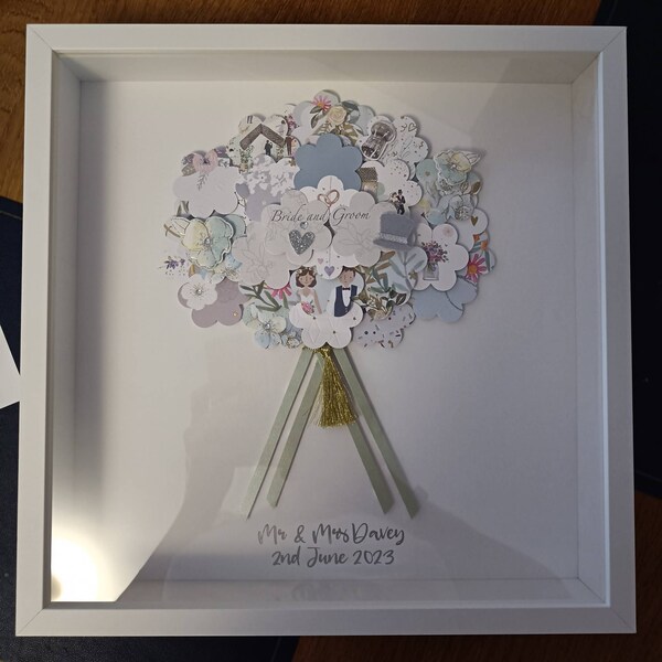 Wedding Card Frame, Wedding Keepsake, First Anniversary Gift, Wedding ...