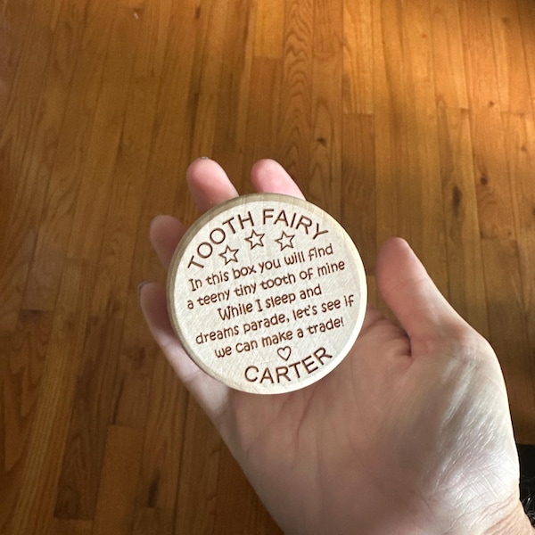 Tooth Fairy Box Custom Wood Engraved With Tooth Fairy Poem - Alternate ...