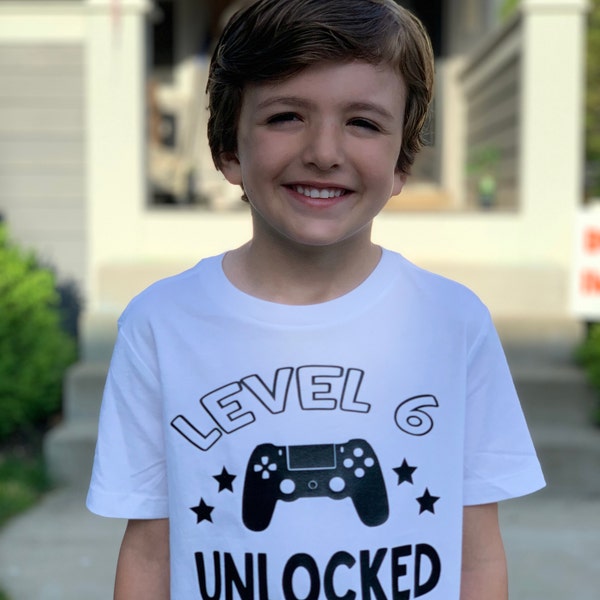 Level 6 Unlocked Svg, Png, Eps, and Dxf Files - Video Games - Birthday ...