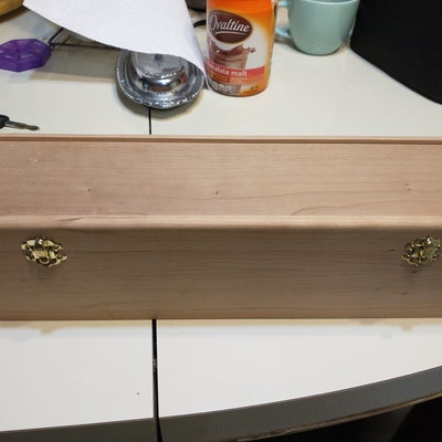 Wooden Trading Card Deck Box With Hinged Lid 2 Removable Dividers Fits ...