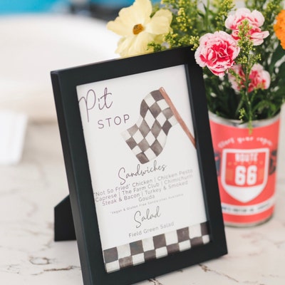 Pit Stop Table Sign, Refueling Station Sign, Editable Template, Fueling ...