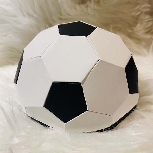 Football DIY 3D Gift Box - Digital Download - Etsy