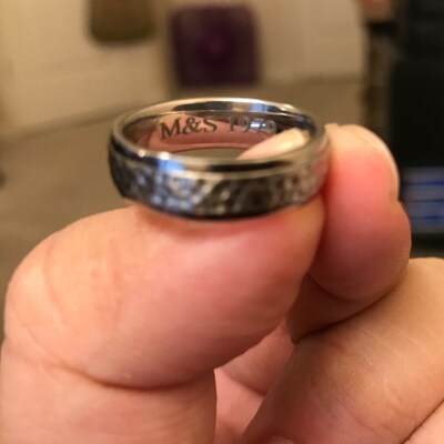 Ruby Titanium Hammered Wedding Ring Engagement Ring Brushed - Etsy