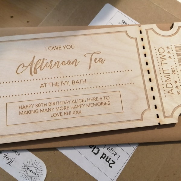 Pre-order IOU VOUCHER TICKET Personalised Gift Coupon calligraphy Font ...