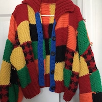 Harry Styles Inspired Cardigan Colour Block Patchwork - Etsy Canada