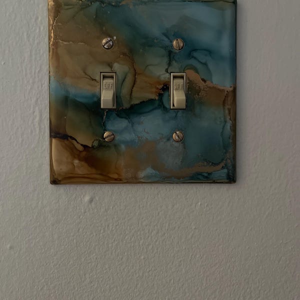 Colorful Abstract Art Light Switch / Electrical Outlet Cover - Toggle ...