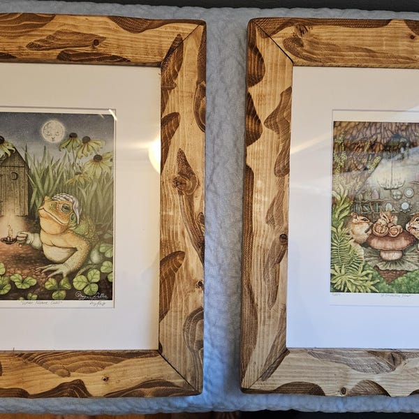 3-pack, 5x7 (1x2 Pine) Stained Wood Frames. Great Country Appeal ...