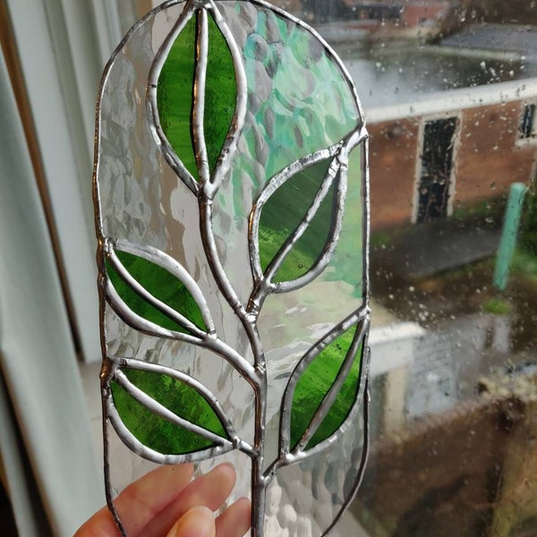 Leaf Stained Glass Pattern Leaf Do It Yourself DIY Stained Glass ...
