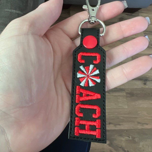 Cheer Coach Keychain, Cheerleading Key Fob, Cheerleader Coach Gift ...