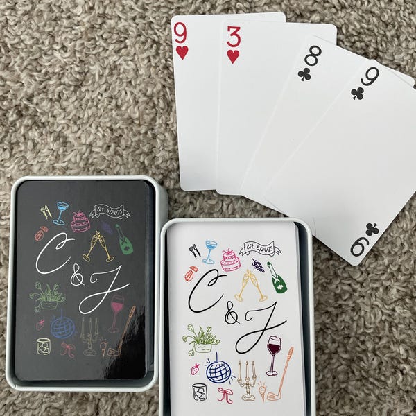 Custom Guest Book Playing Cards Wedding Guest Book Alternative Wedding ...