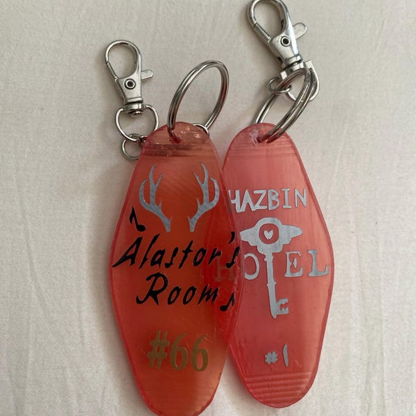 Hazbin Hotel "alastor's Room" Keychain | Alastor Radio Demon Room Key ...