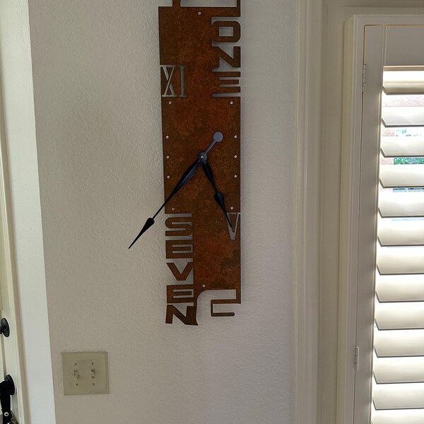 Outnumbered VI Wall Clock With Numbers / Oversize Metal Art Giant Home ...