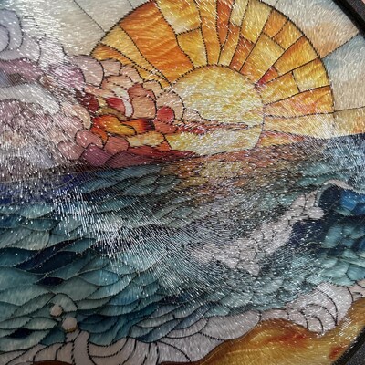 Werewolf Stained Glass Window Cling Werewolf Window Film Werewolf ...