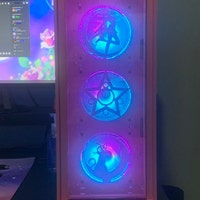 Crescent Moon Cat Gaming Computer Fan Shroud / Grill / Cover Custom 3D ...
