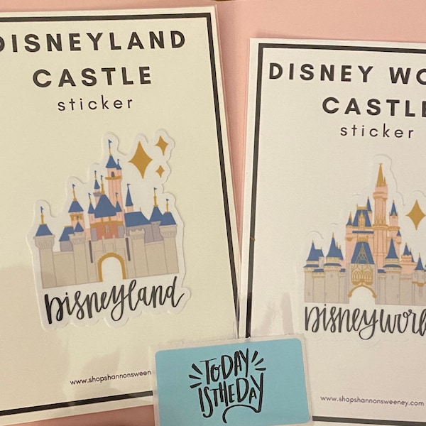Disneyland Castle Sticker+ FREE SHIPPING, Disney Waterproof Sticker ...