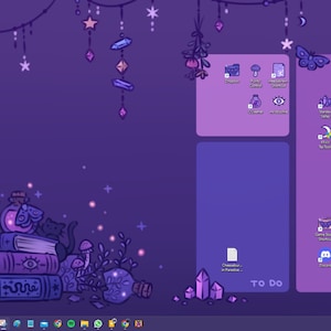 Moth Magic Computer Desktop Theme Background Wallpaper Organizer Set - Etsy