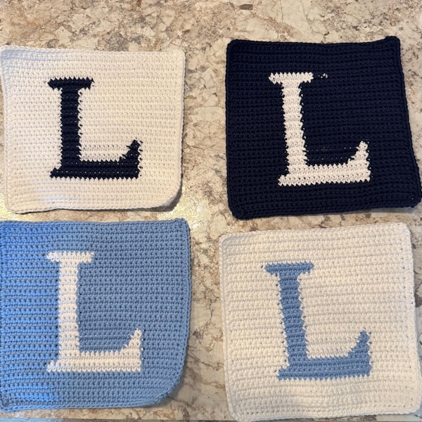 Letter "l" Potholder Crochet Pattern - for Beginners - Etsy