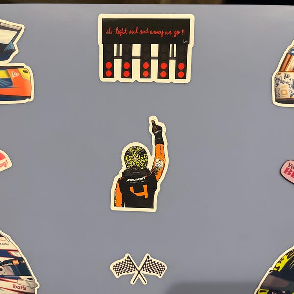 Max Verstappen 2023 Acrylic Helmet Keychain Sticker F1 Formula One ...