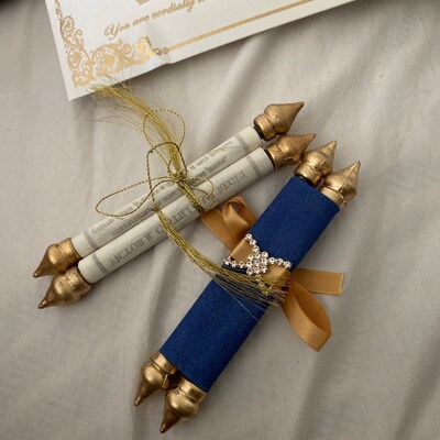 Royal Theme Menu or Program Scroll Set of 25, Program Scroll, Menu ...