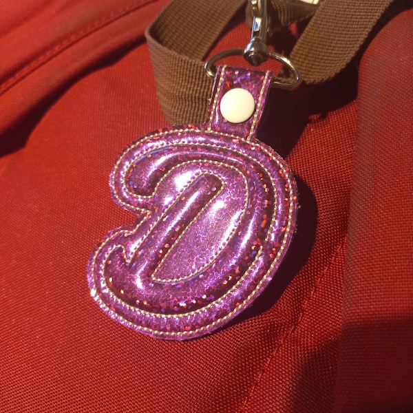 Puffy Foam Key Fob Snap Tab Gift Idea Monogram Alphabet Letters A-Z ...