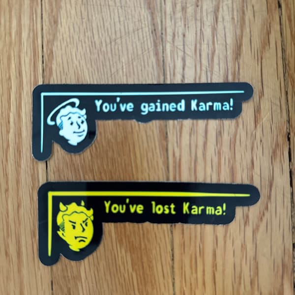 Fallout Karma Lost or Gained Handmade Holographic Vinyl Sticker - Etsy