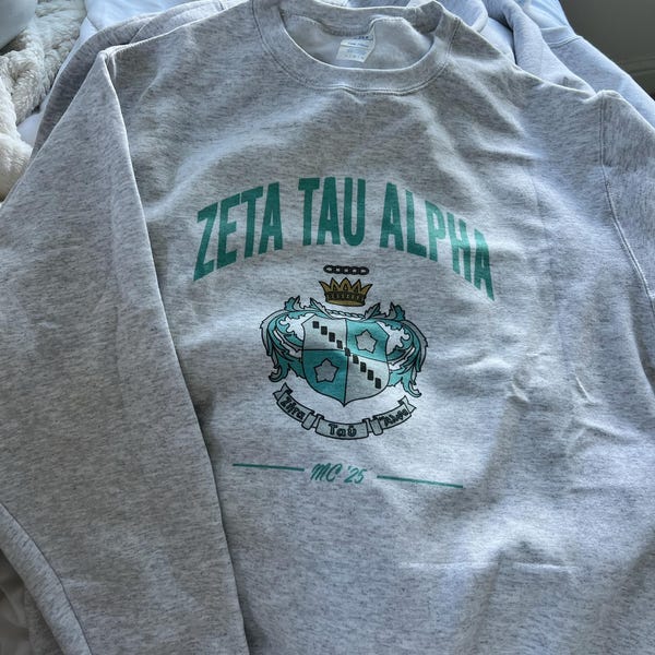 Kappa Delta Crest Embroidered Quarter Zip Sweatshirt - Etsy