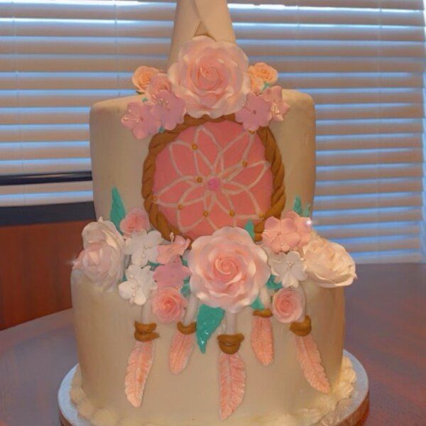 Fondant Boho Cake Topper Set - Etsy