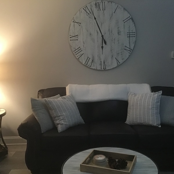 Large Wall Clock / 18" - 42" / Farmhouse Clock / Oversized Wall Clock ...