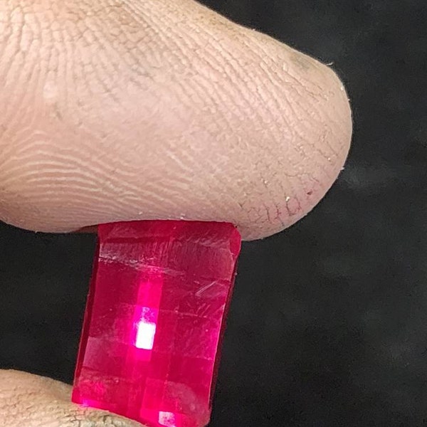 Ruby Red #5 Lab Created Corundum Sapphire Faceting Rough for Gem ...