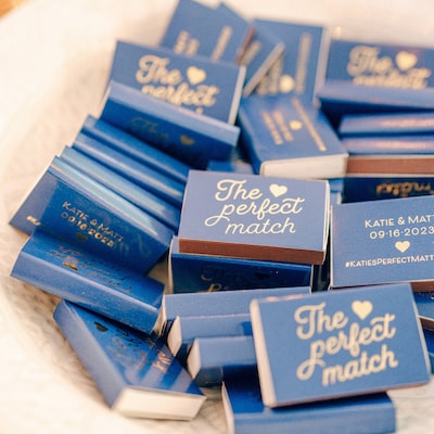 Foiled Wedding Matchboxes 1 Wedding Matches, Matchbox, Wedding Match ...