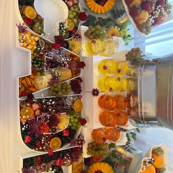 Fillable Letters Numbers Trays for Charcuteries Candies Sweets Baked ...