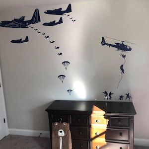 Military Soldiers Submarines RAF Wall Window Stickers Decals | Etsy