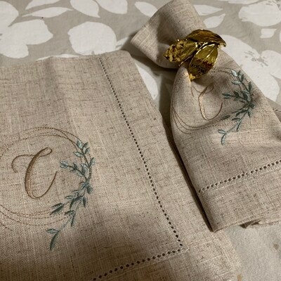 Herb Napkin Ring Set of 8 for All Occasions Thanksgiving New Year's ...