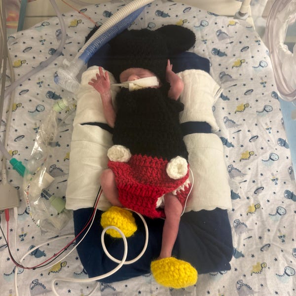 NICU Ladybug Preemie Outfit With Overalls, Fits 2, 3, or 4 Pound Nano ...