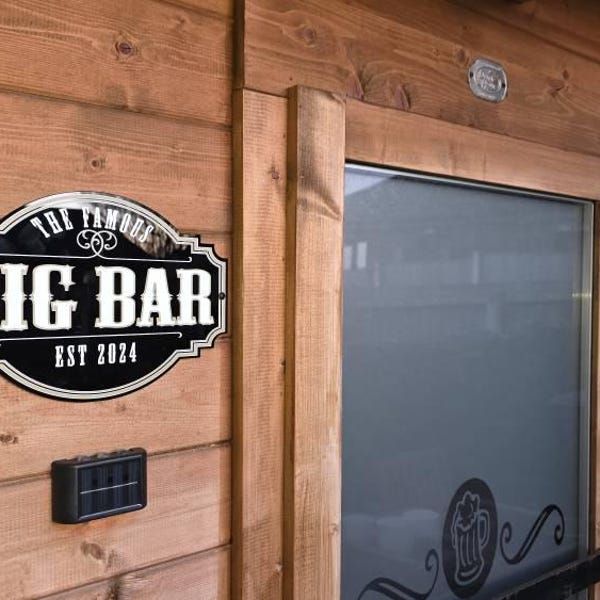 Personalised Western Tavern Pub Shed Sign | Garden Pub | Home Bar ...