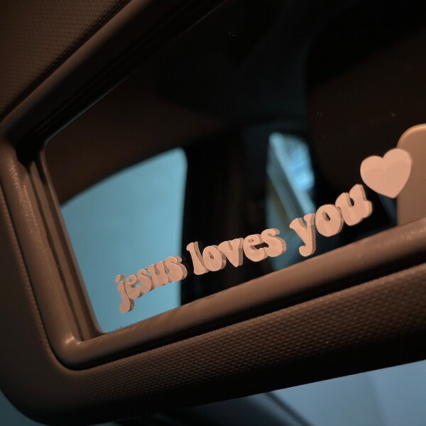 Different Messages to Choose From | Christian Car Mirror Decal | Faith ...