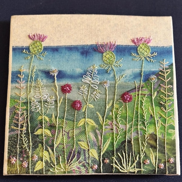 Floral Embroidery Kit - 'cornish Coast' - Modern Hand Embroidery - Etsy