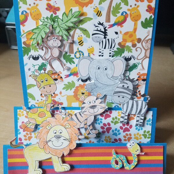 Jungle Animals Digital Paper,jungle Papers,jungle Digital Paper Pack ...