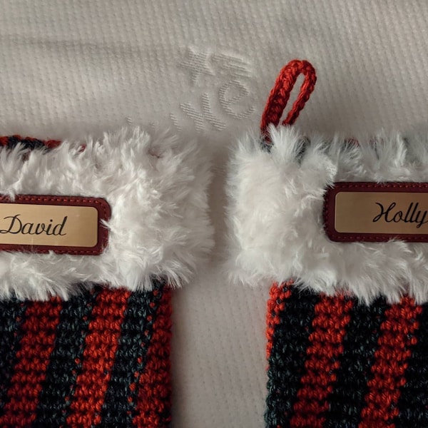 Leather & Brass Magnetic Name Tags. With 2 Lines of Text. - Etsy