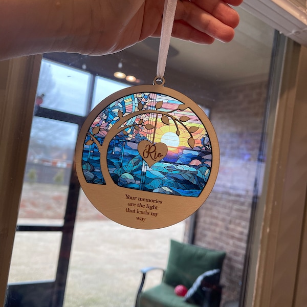 Wing Sun Catcher Sympathy Gift, Poem Card Memorial Suncatcher, Wing ...
