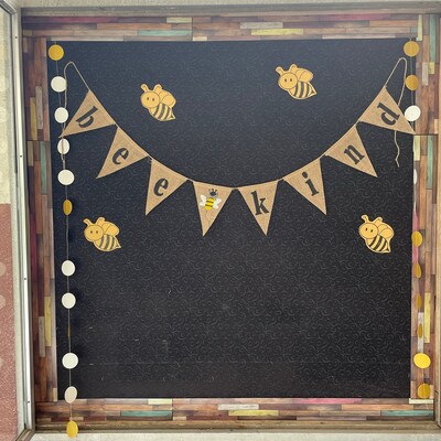 Bee Kind Burlap Banner, Bee Banner, Classroom Banner - Etsy