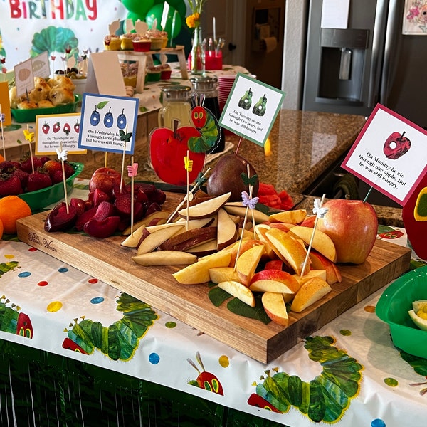 Very Hungry Caterpillar - Food Tags - Food Labels - Birthday Party ...